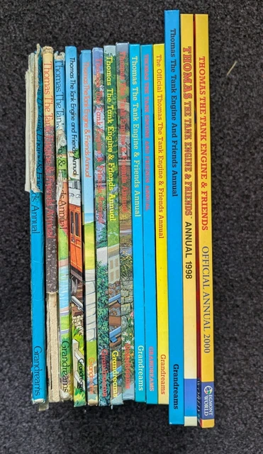 THOMAS THE TANK Engine Annuals Set - 14 Annuals between 1985 and 2000 £ ...