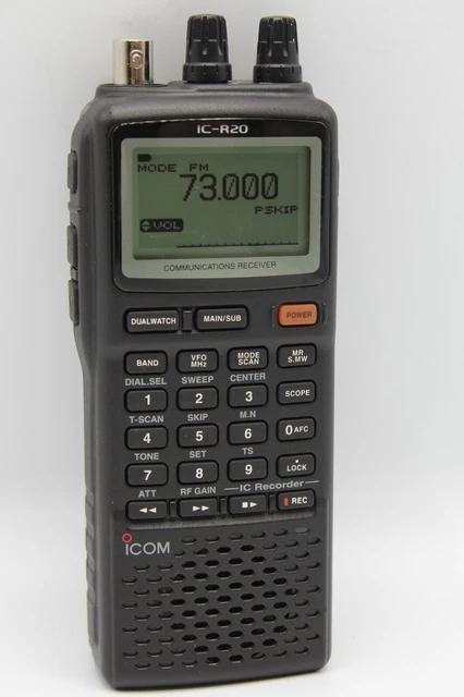 ICOM IC-R20 HANDHELD Communications Receiver Scanner Radio HF VHF UHF ...
