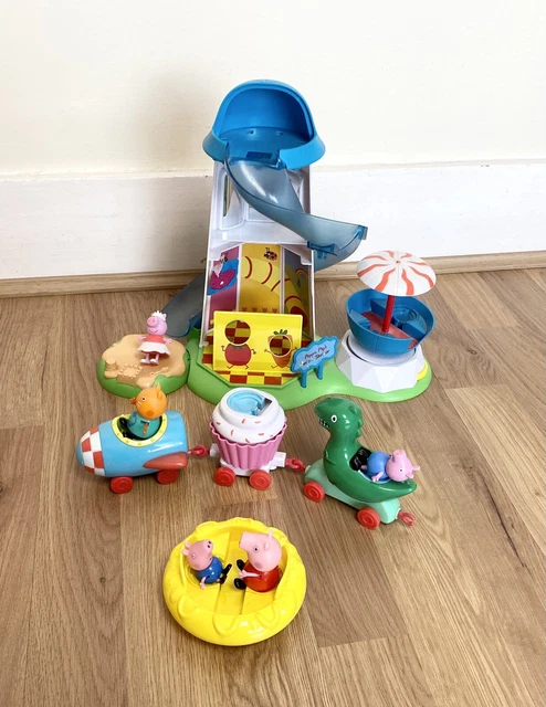 PEPPA PIG HELTER Skelter And Theme Park Train Ride And Figure Age 3 ...