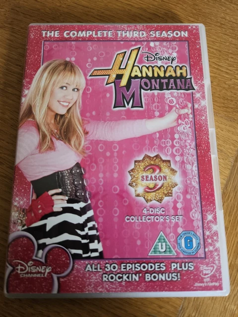 DISNEYS HANNAH MONTANA Series / Season 3 Dvd 4 Disc Set Disney Miley ...