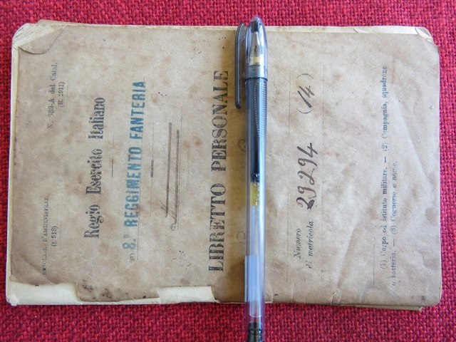 LIBRETTO PERSONAL REGIO Esercito 8 Reggimento Fanteria Brigata Cuneo ...