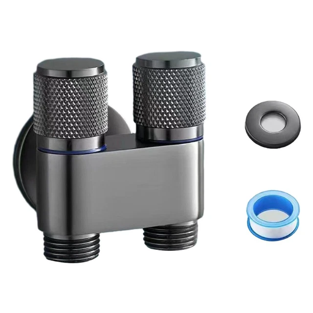 MULTI PURPOSE DUAL Socket Double Control Triangle Valve for Kitchen ...