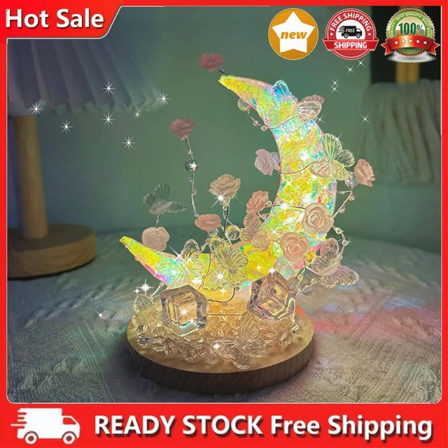 MOON FLOWER NIGHT Light DIY Material Pack Dimmable Bedside Lamp for ...