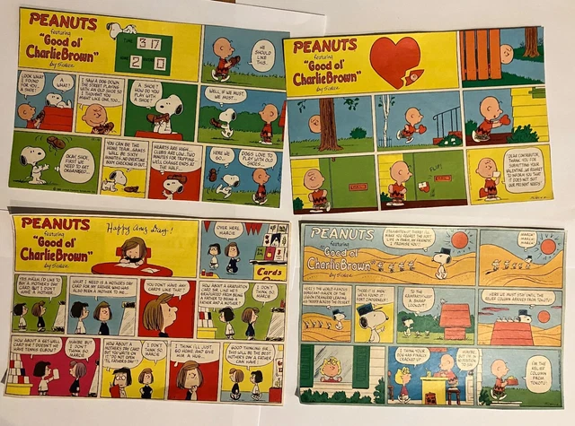 VINTAGE SNOOPY PEANUTS Charlie Brown Newspaper Comic Strip Charles ...