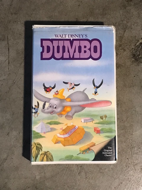 1985 FIRST RELEASE Dumbo VHS Walt Disney Black Diamond Classics RARE ...