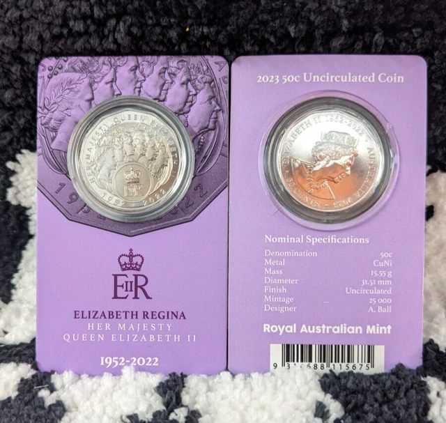 ELIZABETH REGINA QUEEN Elizabeth II Commemoration 2023 50c Unc Coin $85 ...