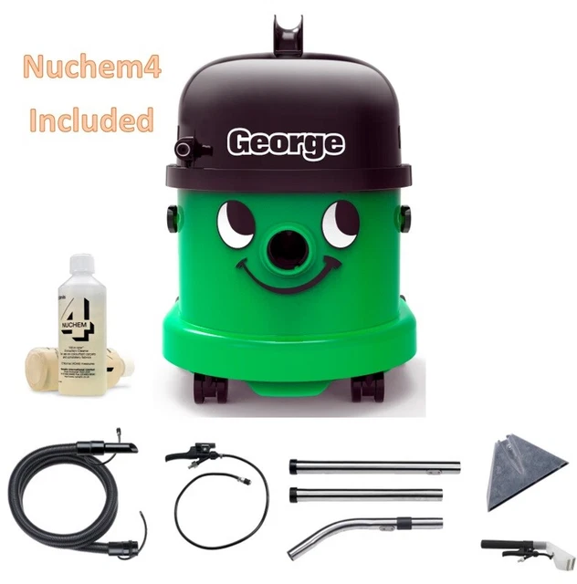 NUMATIC GEORGE GVE370 2 Vacuum Carpet Cleaner Hoover Wet & Dry Green ...