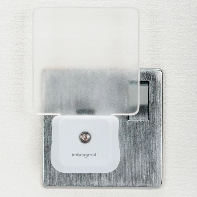 INTEGRAL LED PLUG-IN night light compact dusk to dawn sensor white £7. ...