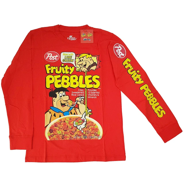CAKEWORTHY X FRUITY Pebbles Cereal Long Sleeve T-Shirt Top Red The ...