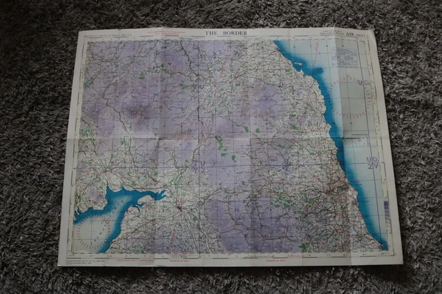 UK FORCES WORLD War 2 navigational map, The border £20.00 - PicClick UK