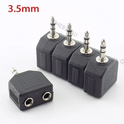 3.5MM AUDIO JACK Male to Dual Female Plug Adapter Splitter Headphone ...