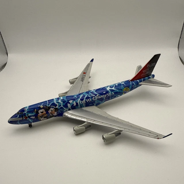 PHOENIX MODELS JAL Japan Airlines Boeing 747-400 1:400 JA8912 Disney ...