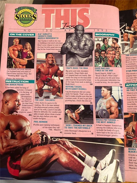 MUSCLEMAG BODYBUILDING MUSCLE magazine DAVE FISHER & SUE PRICE 4-93 £12 ...