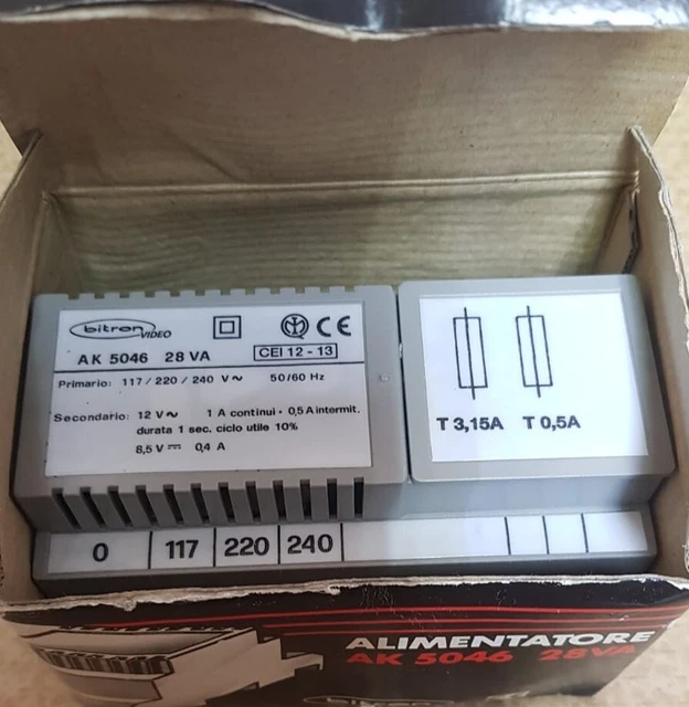 BITRON VIDEO ALIMENTATORE Citofonico AK 5046 28 VA nuovo con scatola ...