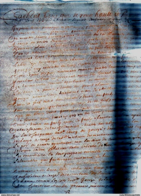 JACOB GUISCHARD DE Gourgé dit d'ORFEUILLE.PARCHEMIN VELIN.1665 EUR 120 ...