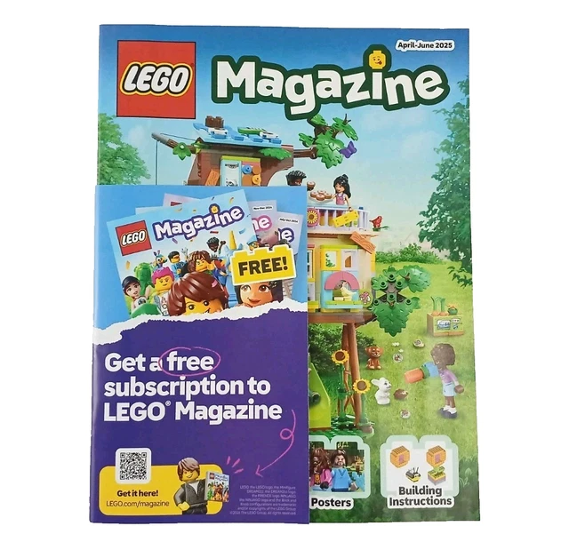 LEGO® MAGAZINE APRIL-JUNE 2025 U.S. Minecraft Movie Mini Poster Issue ...
