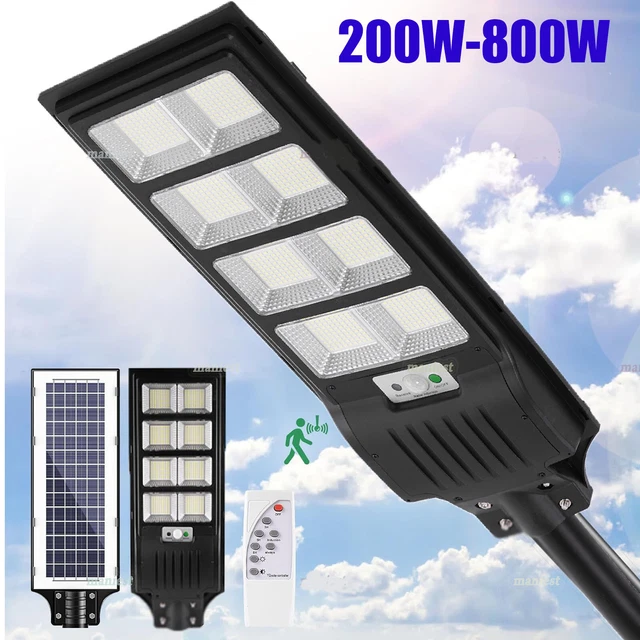 LED SOLAR STRASSENLAMPE mit Bewegungsmelder Solarleuchten Straßenlaterne Strahler EUR 29,99 ...