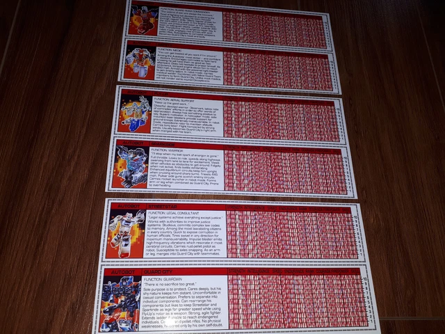 G1 TRANSFORMERS CUSTOM Tech Specs - Guard City, Fire Chief, Safety, Fly ...