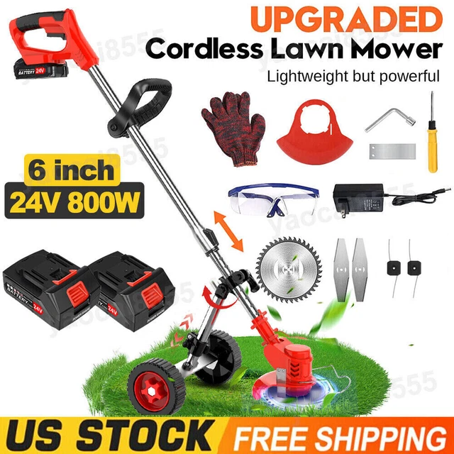 ELECTRIC WEED LAWN Edger Eater Cordless Grass String Trimmer Cutter + 2 ...