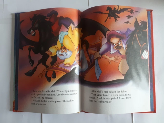 VINTAGE WALT DISNEY'S Aladdin & The Return Of Jafar Hardback Books 1994 ...