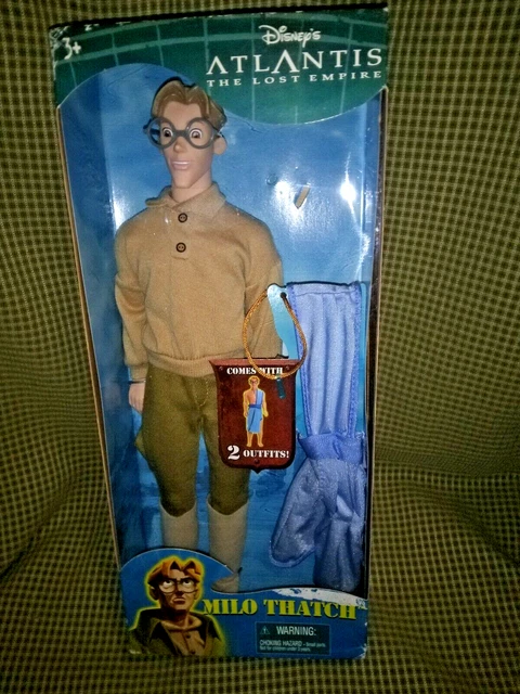 DISNEY ATLANTIS LOST Empire Milo Thatch 12" Doll Figure with 2 outfits ...