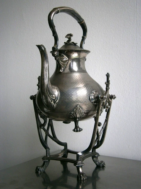 SAMOVAR 19° S Jaw round Nose Metal Silver Teapot Pattern Classic Paste ...
