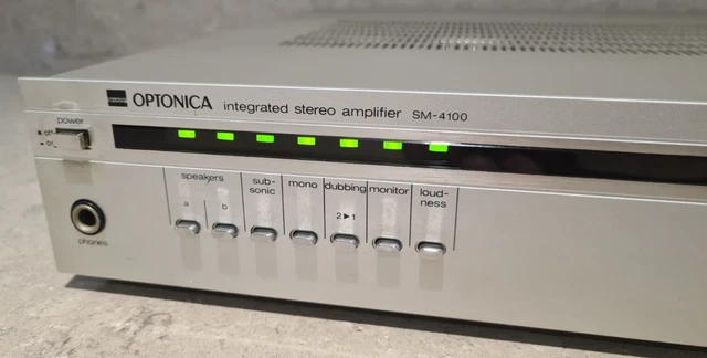 SHARP OPTONICA SM-4100E Integrated Amplifier With Phono Stage Vg Made ...