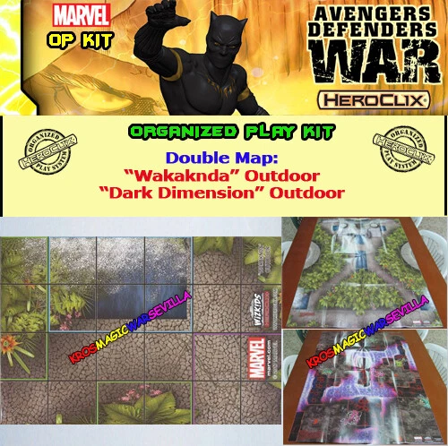 HEROCLIX AVENGERS DEFENDERS WAR OP KIT Mapa/Map “Wakaknda”/ “Dark ...
