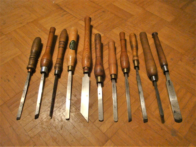 11 TOLLE DRECHSELEISEN SORBY, STORMONT, ADDIS, SHEFFIELD etc. * TOP ...