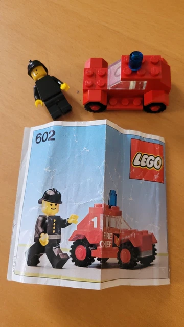 LEGO VINTAGE 602 Voiture De Chef Pompier - Fire Chief's Car 1978 EUR 4 ...