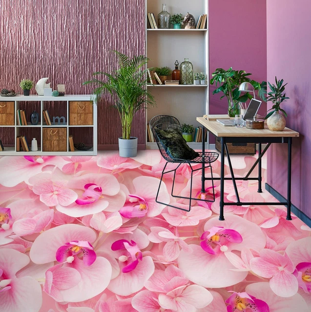 3D PINK PETALS Leaves O155 Floor WallPaper Murals Wall Print Decal 5D ...