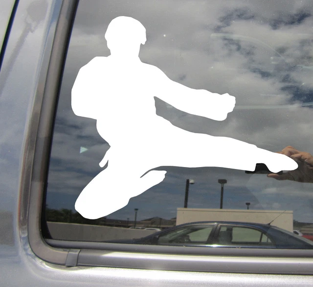 FLYING KICK KARATE Tae Kwon Do Taekwondo Car Window Vinyl Decal Sticker ...