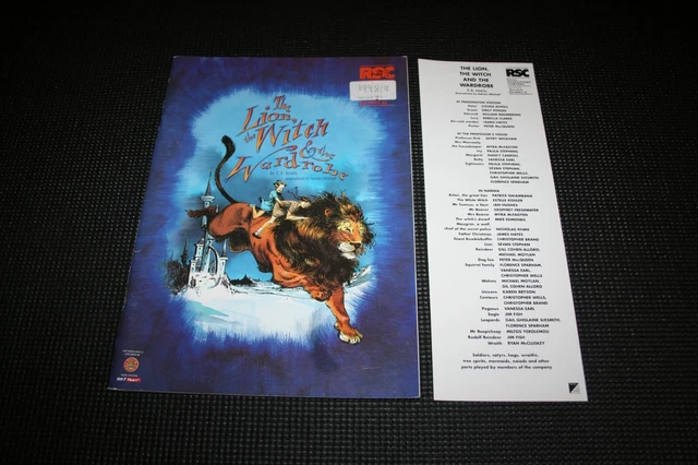 THE LION, THE Witch and The Wardrobe - 1998 RSC Theatre Programme ...