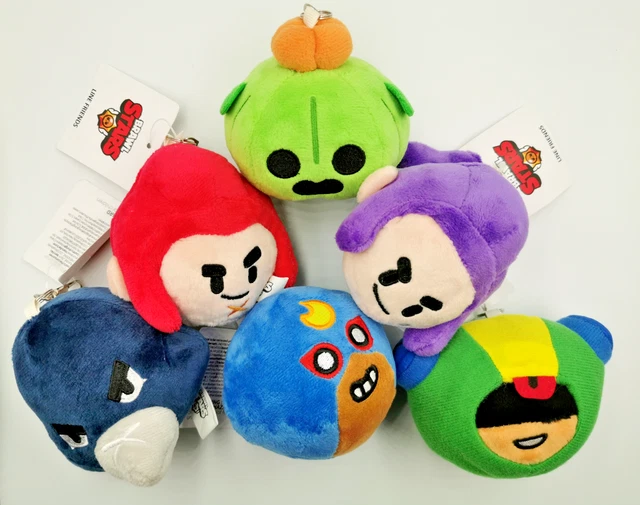 NEW BRAWL STARS Plush Doll Keyring Accessories 10CM Spike Colt Leon ...