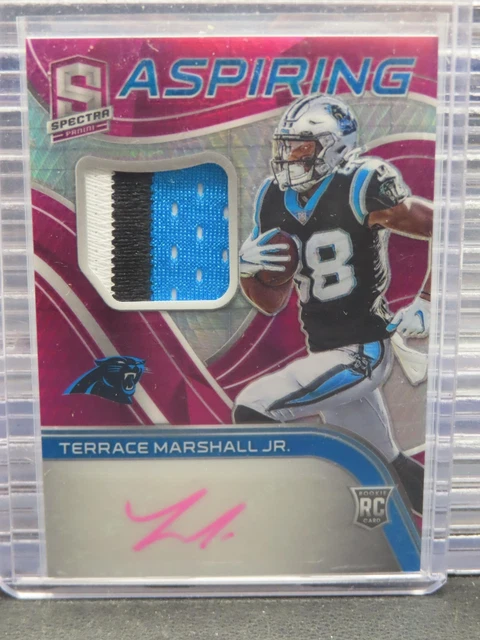 2021 SPECTRA TERRACE Marshall Jr patch recrue rose Prizm voiture #22/25 ...