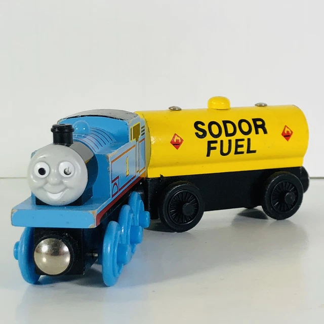 THOMAS THE TRAIN Sodor Fuel Tanker Wooden Railway Yellow Tender Friends ...