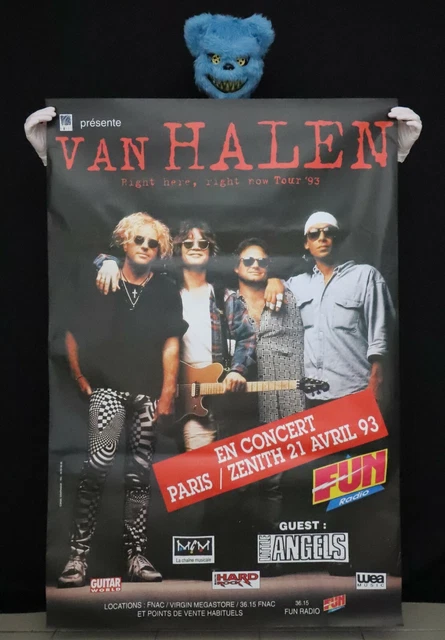 VAN HALEN - Affiche originale - Concert Zénith Paris - 1993 - Poster ...