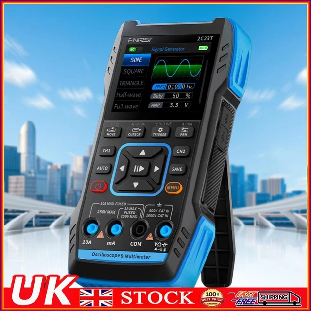 MINI OSCILLOSCOPE MULTIMETER 3 in 1 Signal Generator 10MHZ Dual Channel ...