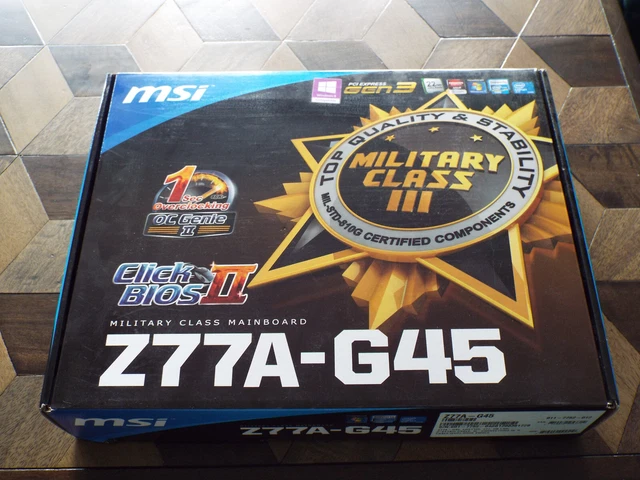 MSI Z77A-G45 SOCKET LGA 1155 DDR3 Motherboard With I/O Shield. Complete in Box. £40.00 - PicClick UK