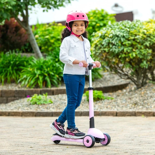 ISPORTER DELUXE FOLDING Scooter with RGB Lights Pink & Blue £55.99 ...