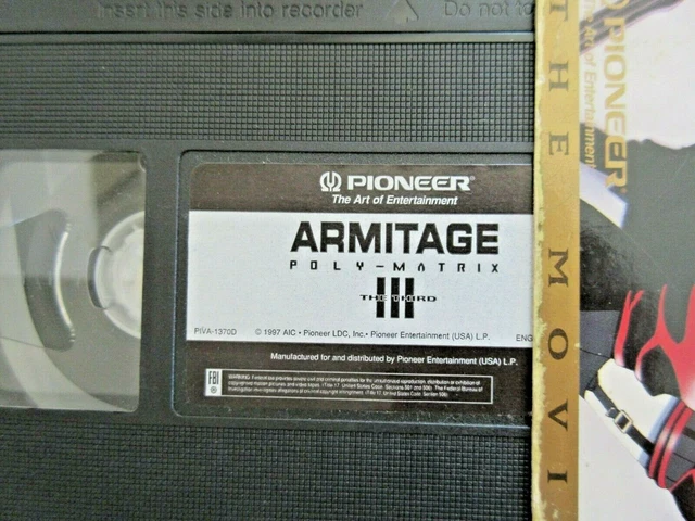 1997 ARMITAGE THE Third Poly Matrix VHA Tape Kiefer Sutherland Animated ...