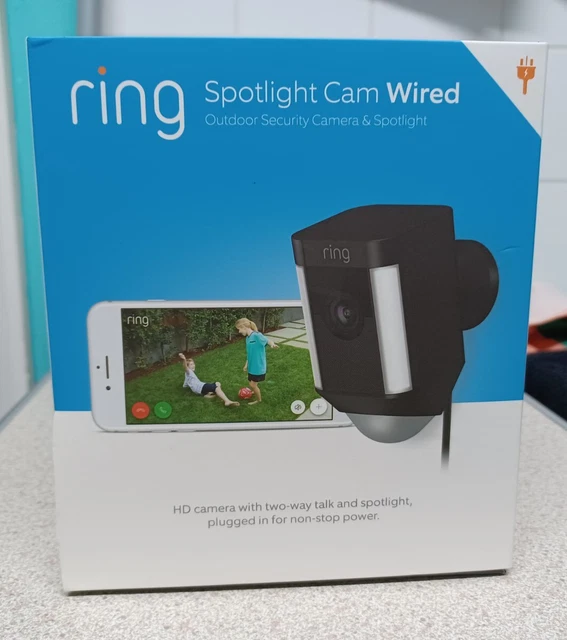 RING SPOTLIGHT CAM Wired Indoor/Outdoor Security Camera - Black EUR 90 ...