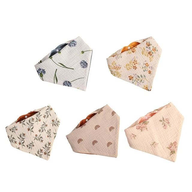 FOUR-PLY GAUZE BABY Absorbent Triangle Drool Towel $7.58 - PicClick AU