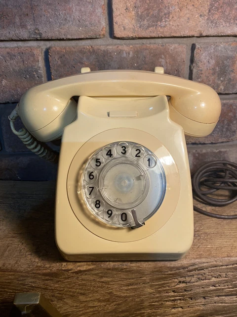 VINTAGE ROTARY BT Phone Cream Untested ~Prop? £20.00 - PicClick UK