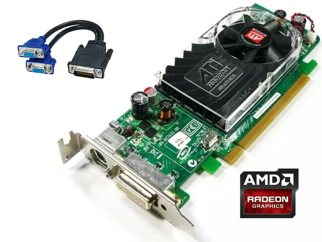 AMD ATI RADEON HD 3450 PCIe x16 Graphics Video Card B629 with Dual ...