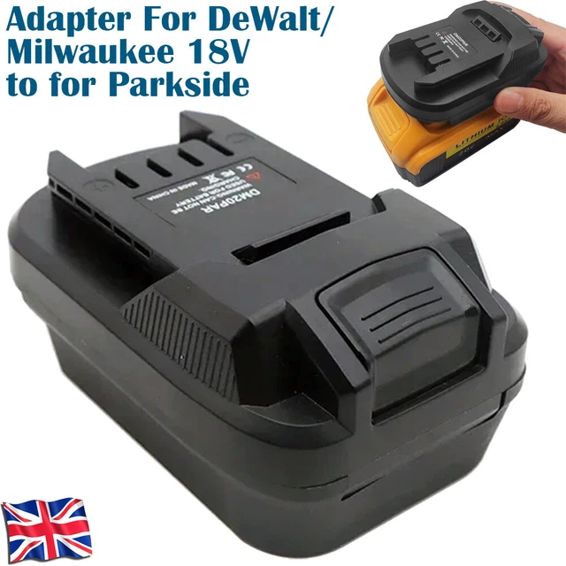 CONVERTER ADAPTER FOR dewalt/Milwaukee Battery to For Parkside 20V ...