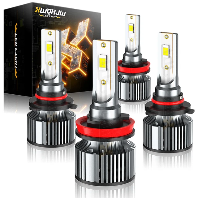4PCS COMBO 9005+H11 White 6000K CSP LED Headlight Bulbs 120W High Low Beam Kit $64.64 - PicClick CA