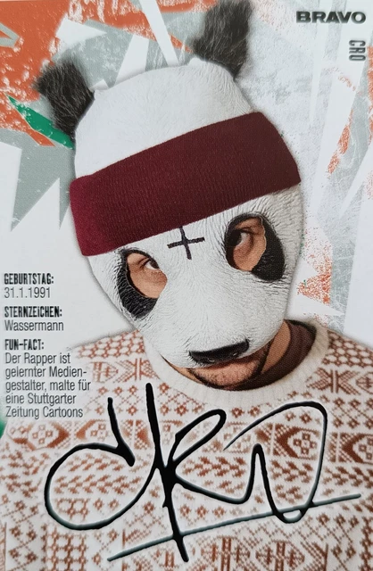 CRO - AUTOGRAMMKARTE 7 x 10 cm - Rapper Foto Karte BRAVO Autogramm Fan ...