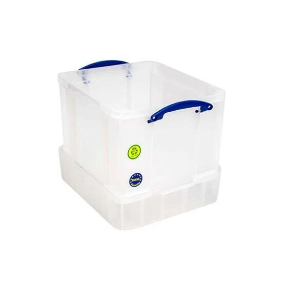 35 LITRE XXL Really Useful Box, Clear, Large Lid, Plastic Storage ...
