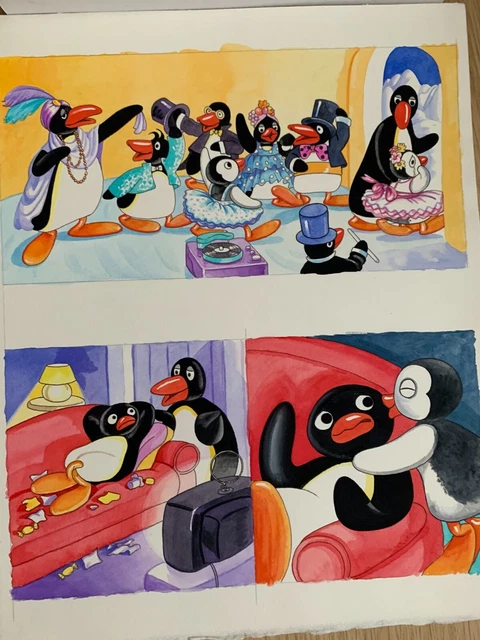 ORIGINAL ARTWORK FOR The Pingu Magazine iss 72 Dancing Competion £149. ...